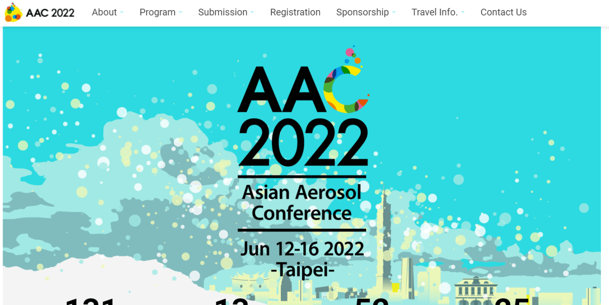 Asian Aerosol Conference (12-16 June 2022) Taipei アジア エアロゾル会議 ...