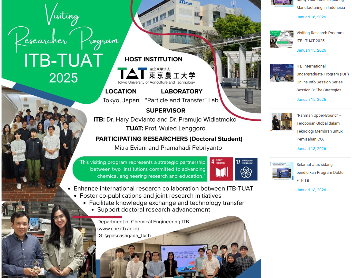 itb – "Particles & Transfer" Lab.